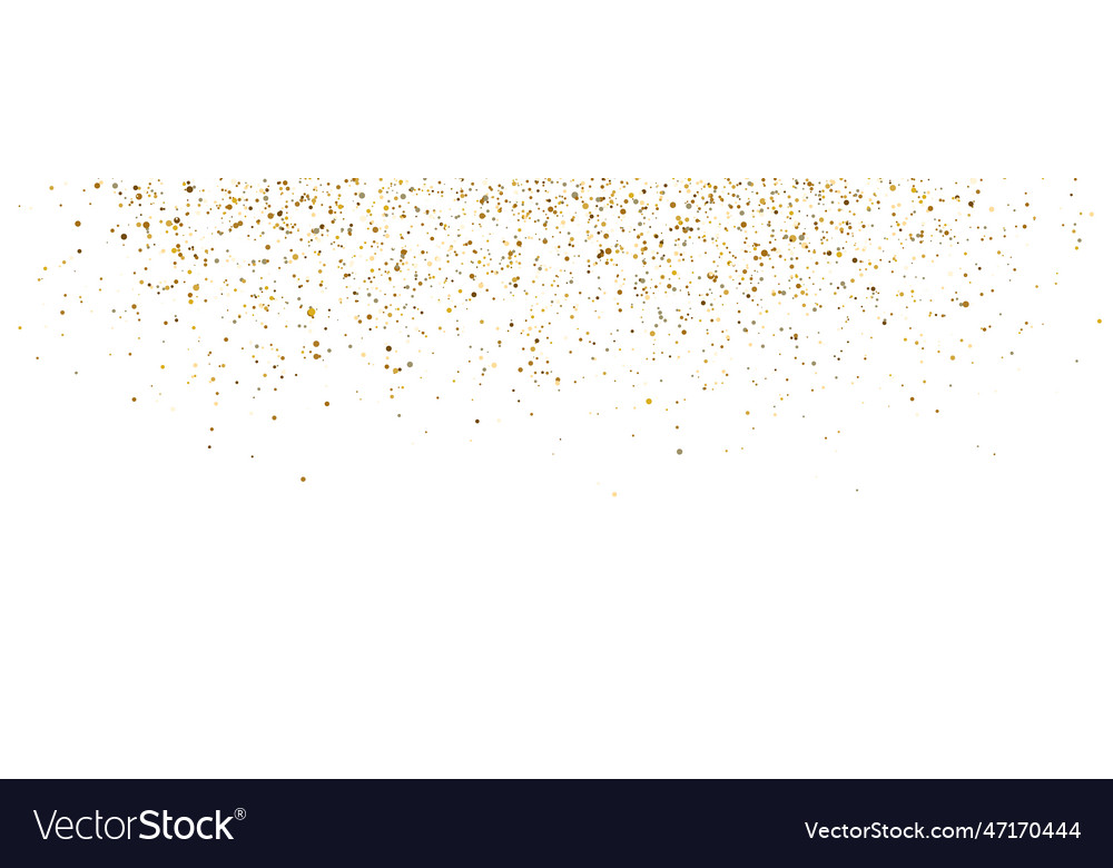 Gold glitter banner golden falling paper confetti Vector Image