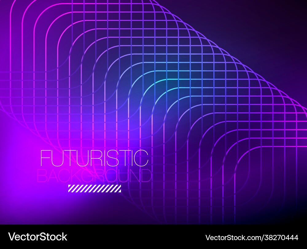 Neon color square shape lines abstract background Vector Image