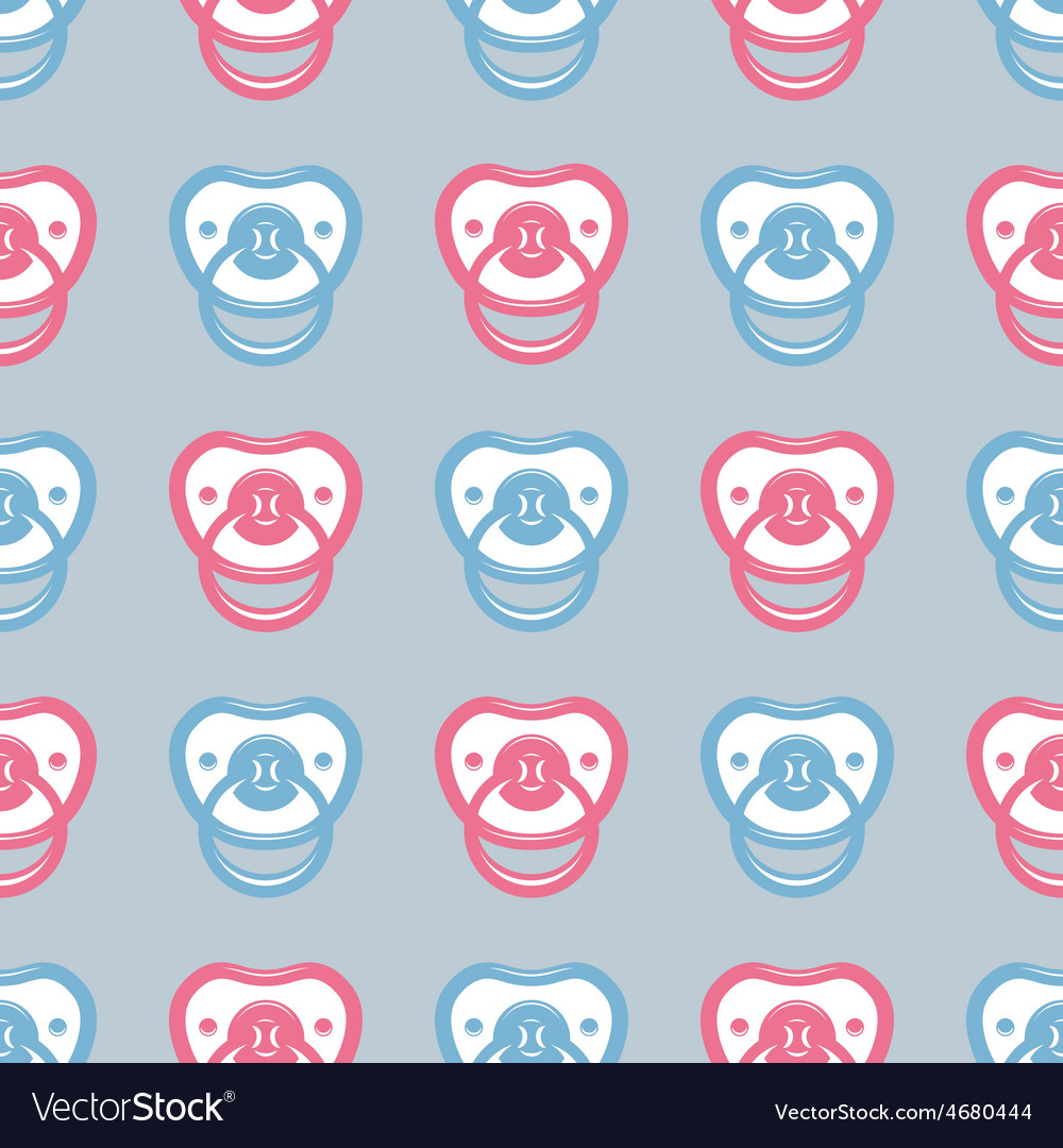 Pacifier pattern Royalty Free Vector Image - VectorStock