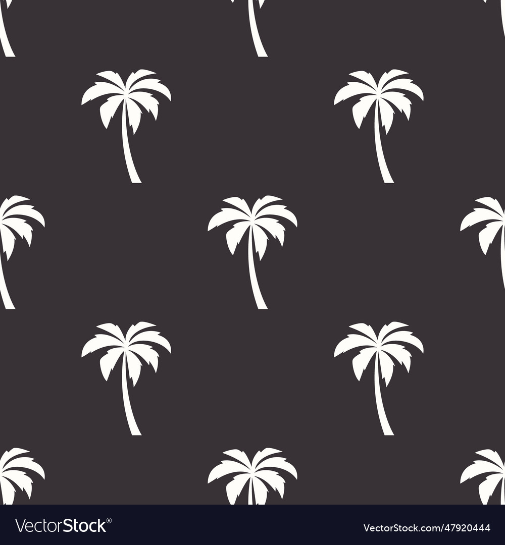 Seamless pattern with palm trees palm tree Vector Image