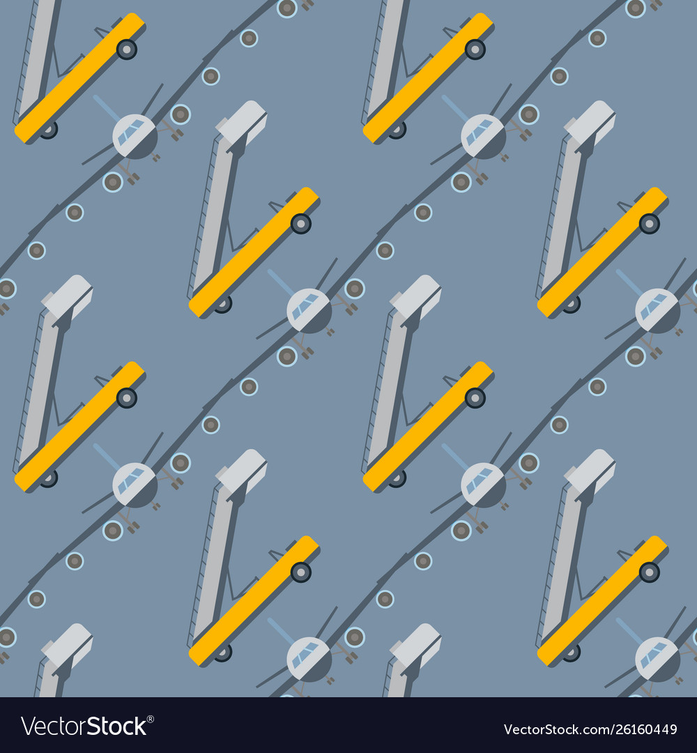 Airplane seamless pattern background Royalty Free Vector