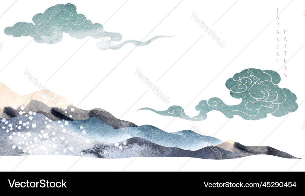 Abstract art with geometric pattern mountain Vector Image