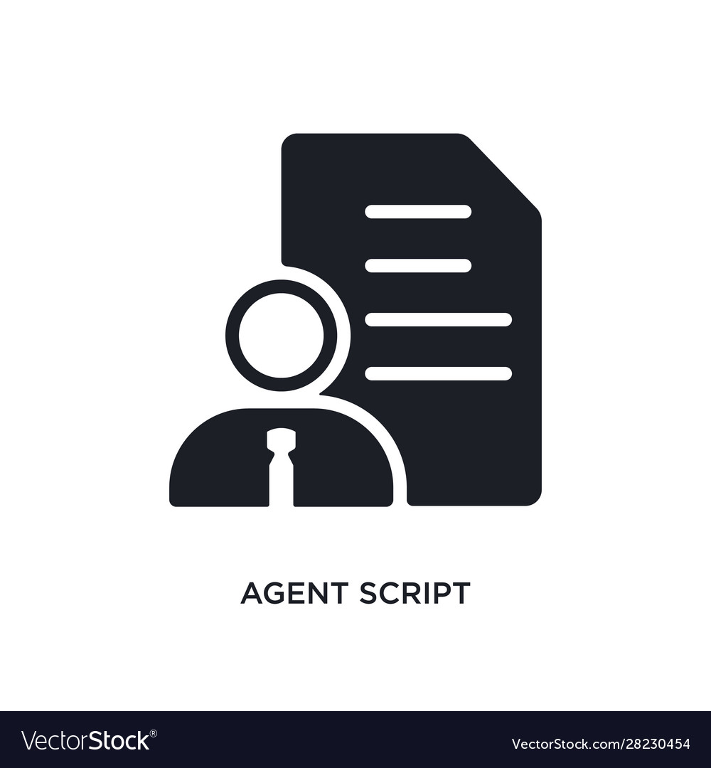 Agent script isolated icon simple element from Vector Image
