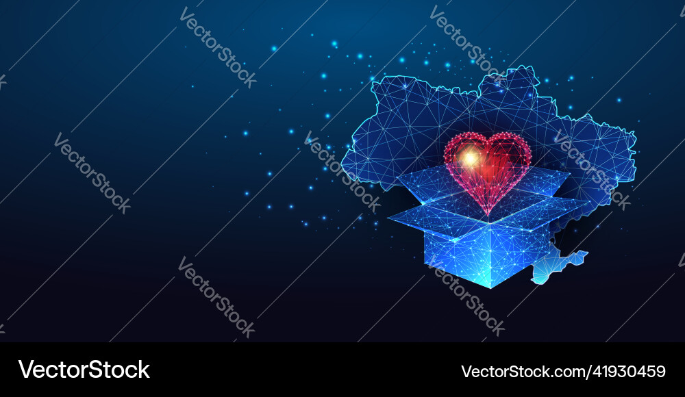 Abstract ukraine humanitarian aid concept Vector Image