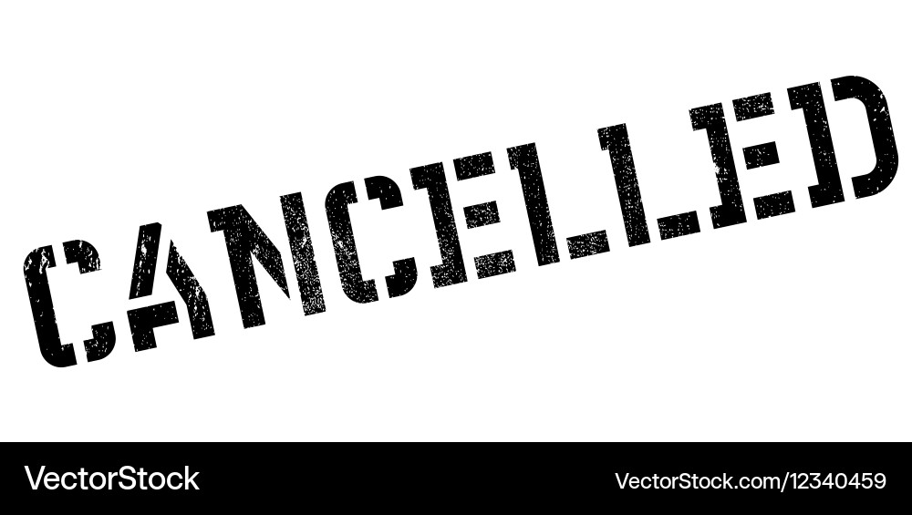 Cancelled rubber stamp Royalty Free Vector Image