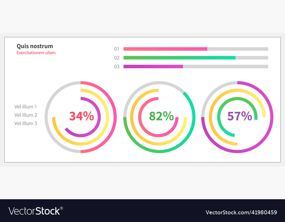 Market diagrams graphic information visualization Vector Image