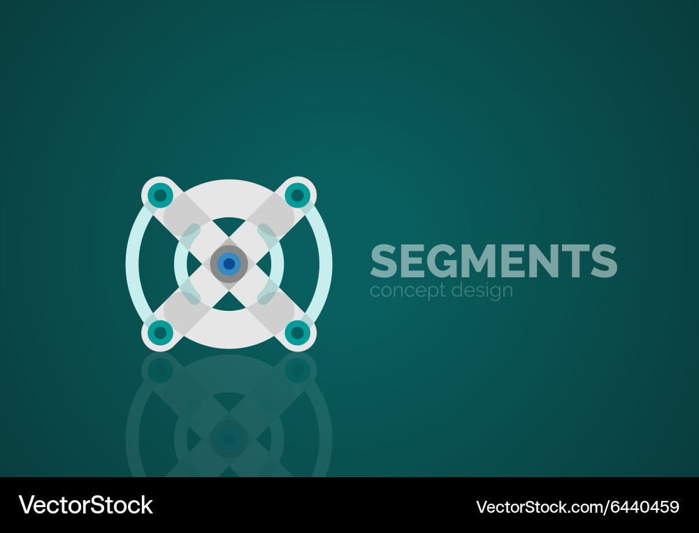 Outline minimal abstract geometric logo Royalty Free Vector