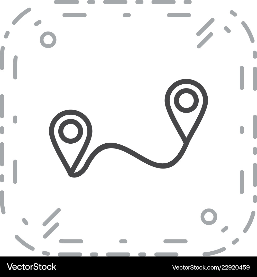 Route icon Royalty Free Vector Image - VectorStock