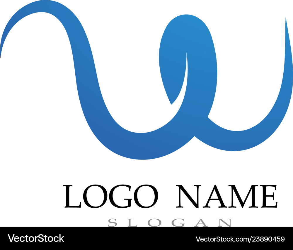 W logo and symbol business Royalty Free Vector Image