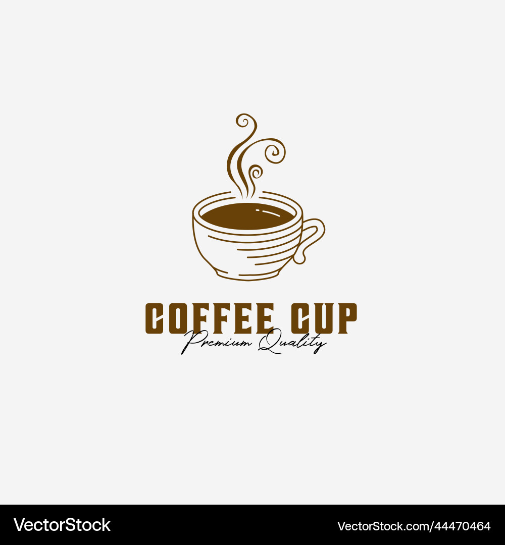Coffee cup logo icon logo design robusta Vector Image