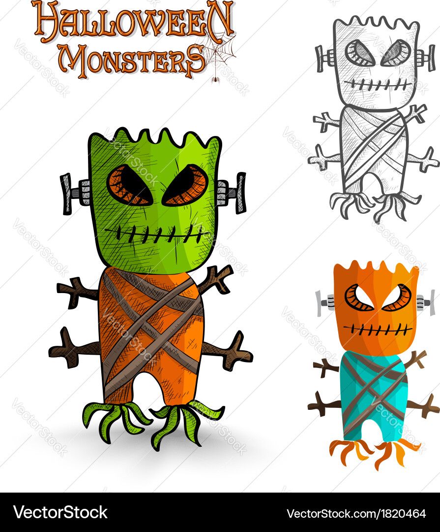 Halloween scary mask trunk freak eps10 Royalty Free Vector