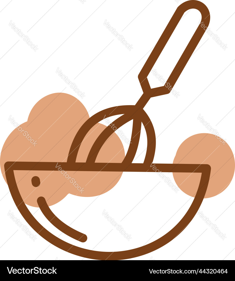 Mixing dough on a white background Royalty Free Vector Image