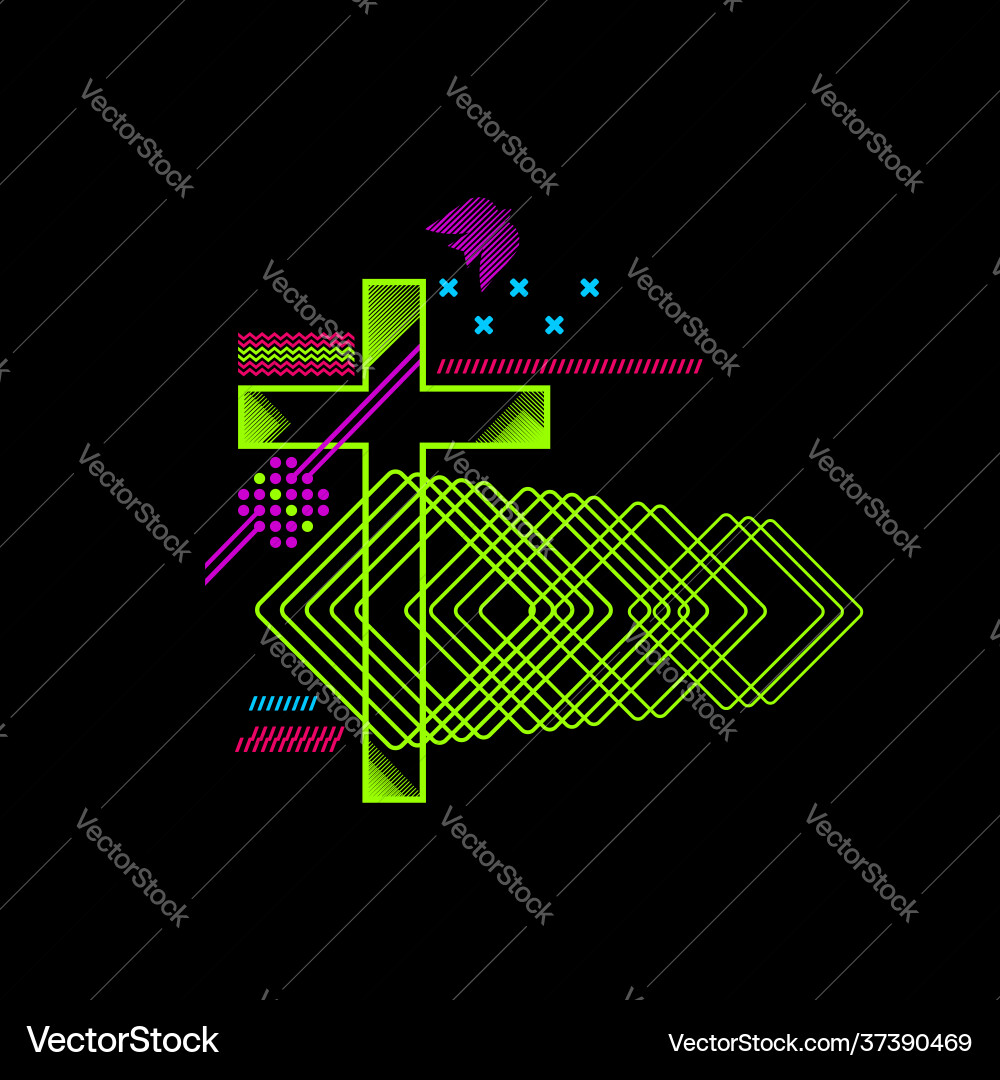 Christian with biblical symbols Royalty Free Vector Image