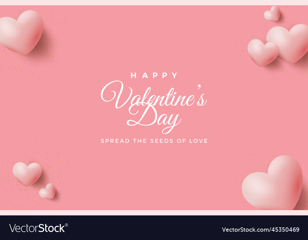 Happy Valentines Day Poster Banner And Flyer Vector Image