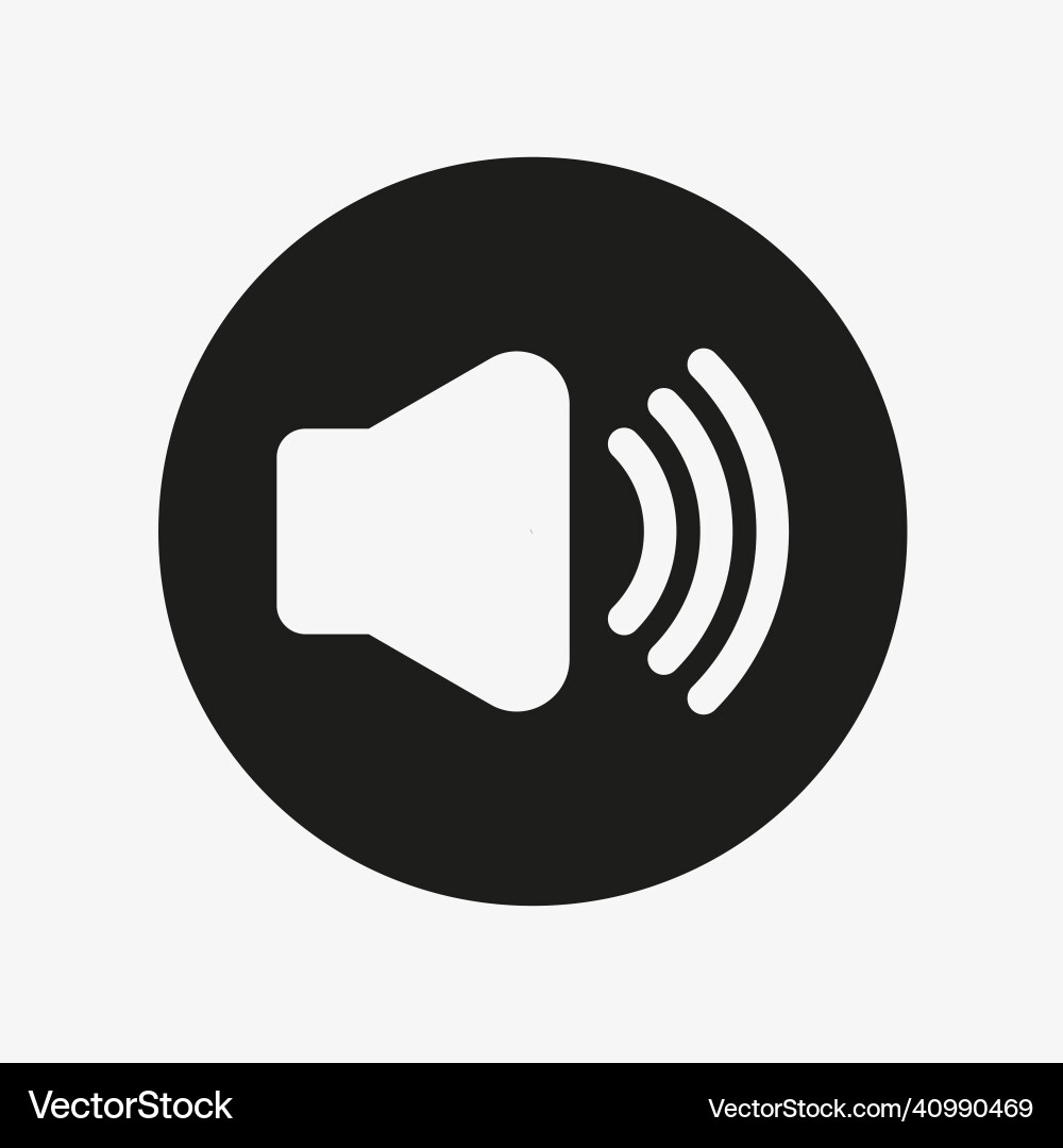 Speaker icon in circle sound round symbol Vector Image