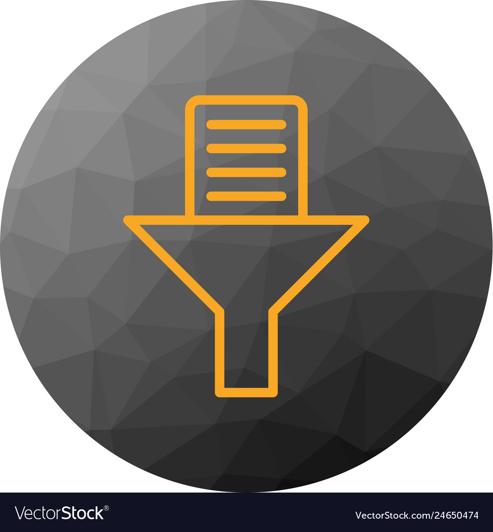 Document filter icon Royalty Free Vector Image