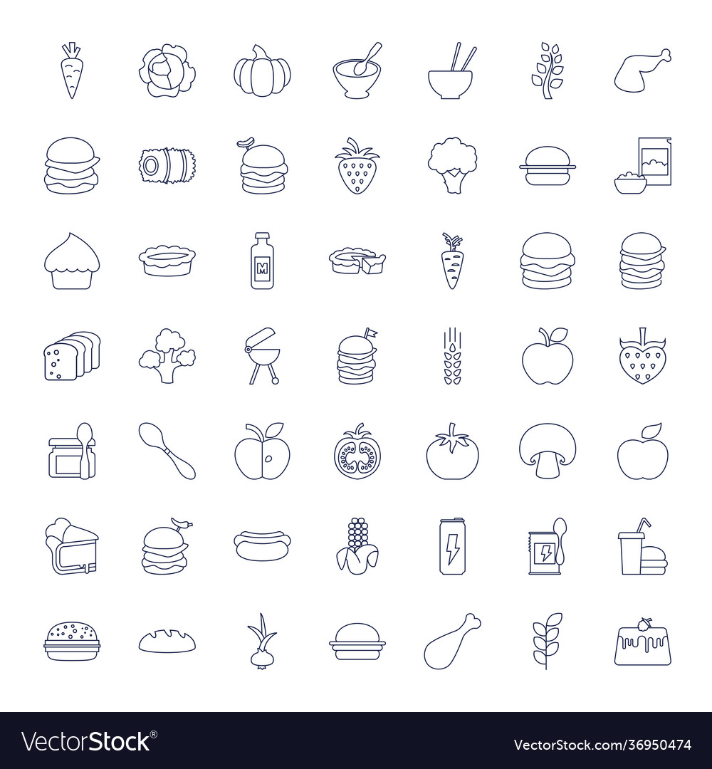 Nutrition icons Royalty Free Vector Image - VectorStock
