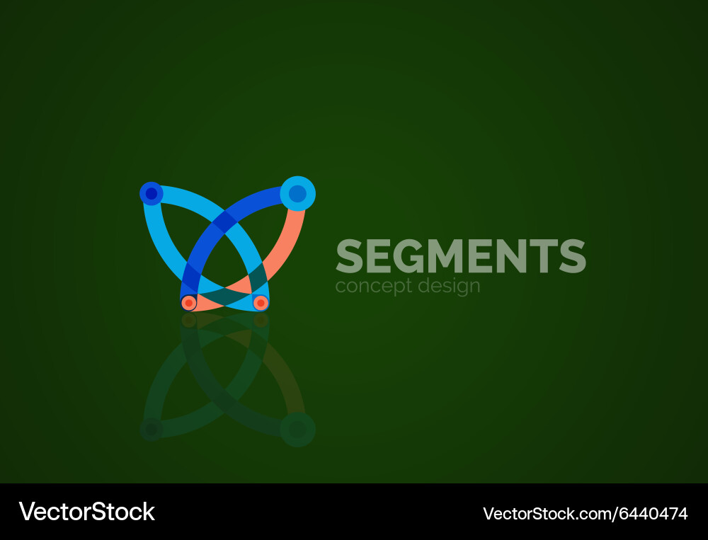 Outline minimal abstract geometric logo Royalty Free Vector