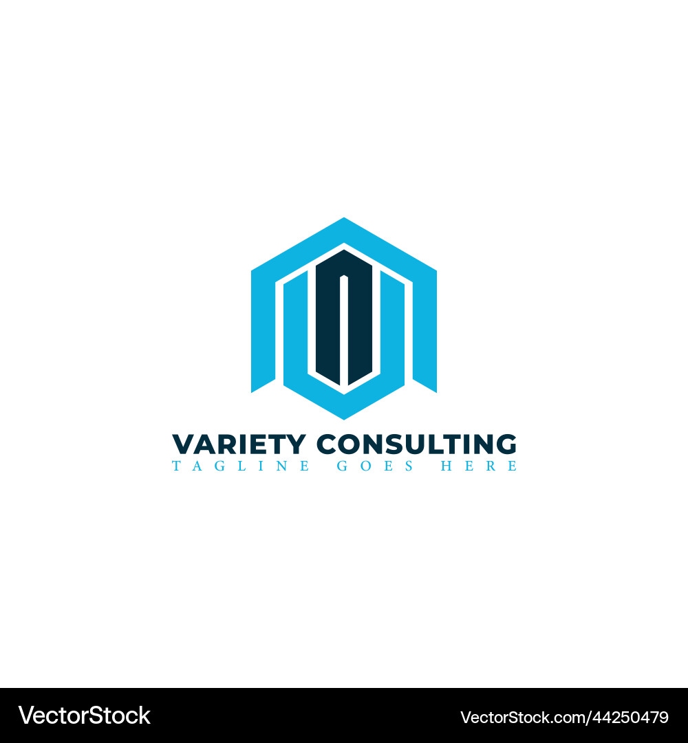 Abstract initial letter vc or cv logo in blue Vector Image