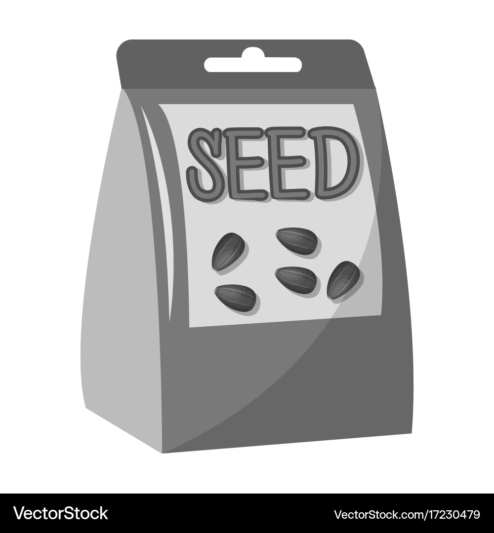 Seeds single icon in monochrome styleseeds Vector Image