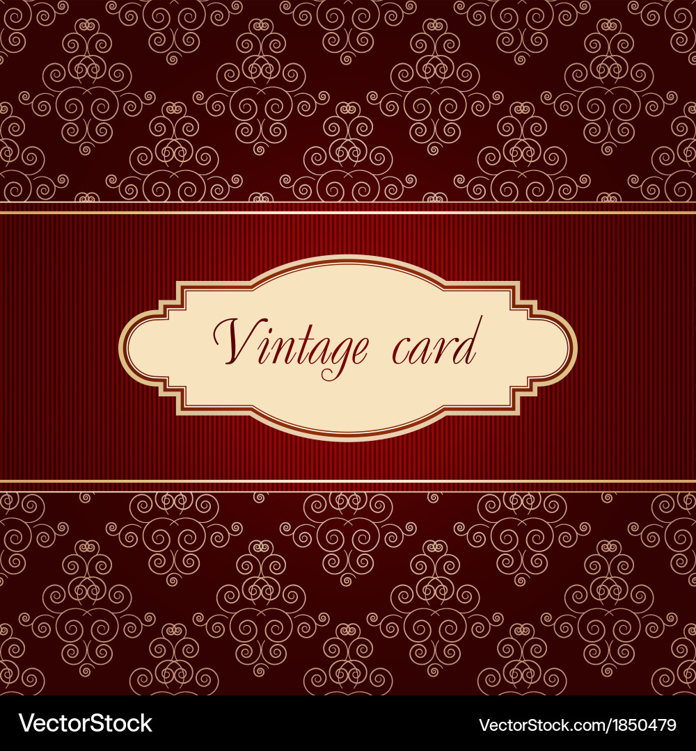 Vintage card Royalty Free Vector Image - VectorStock