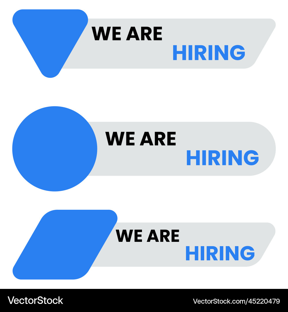 We are hiring Royalty Free Vector Image - VectorStock