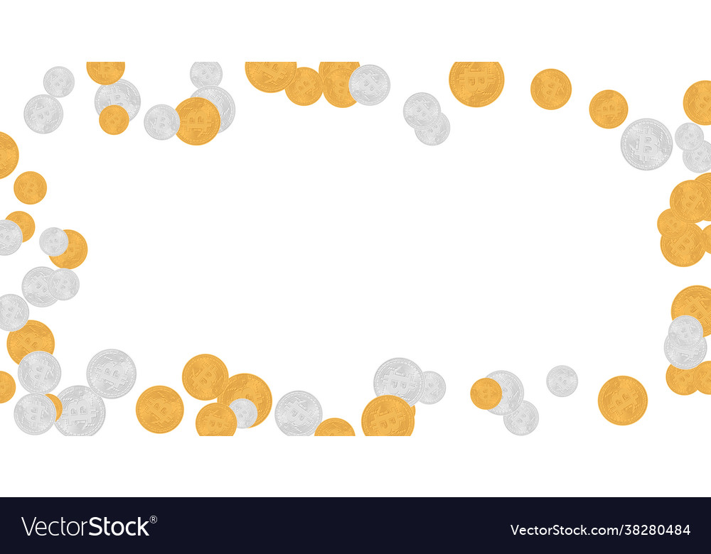 Bitcoin Coins Seamless Pattern Royalty Free Vector Image