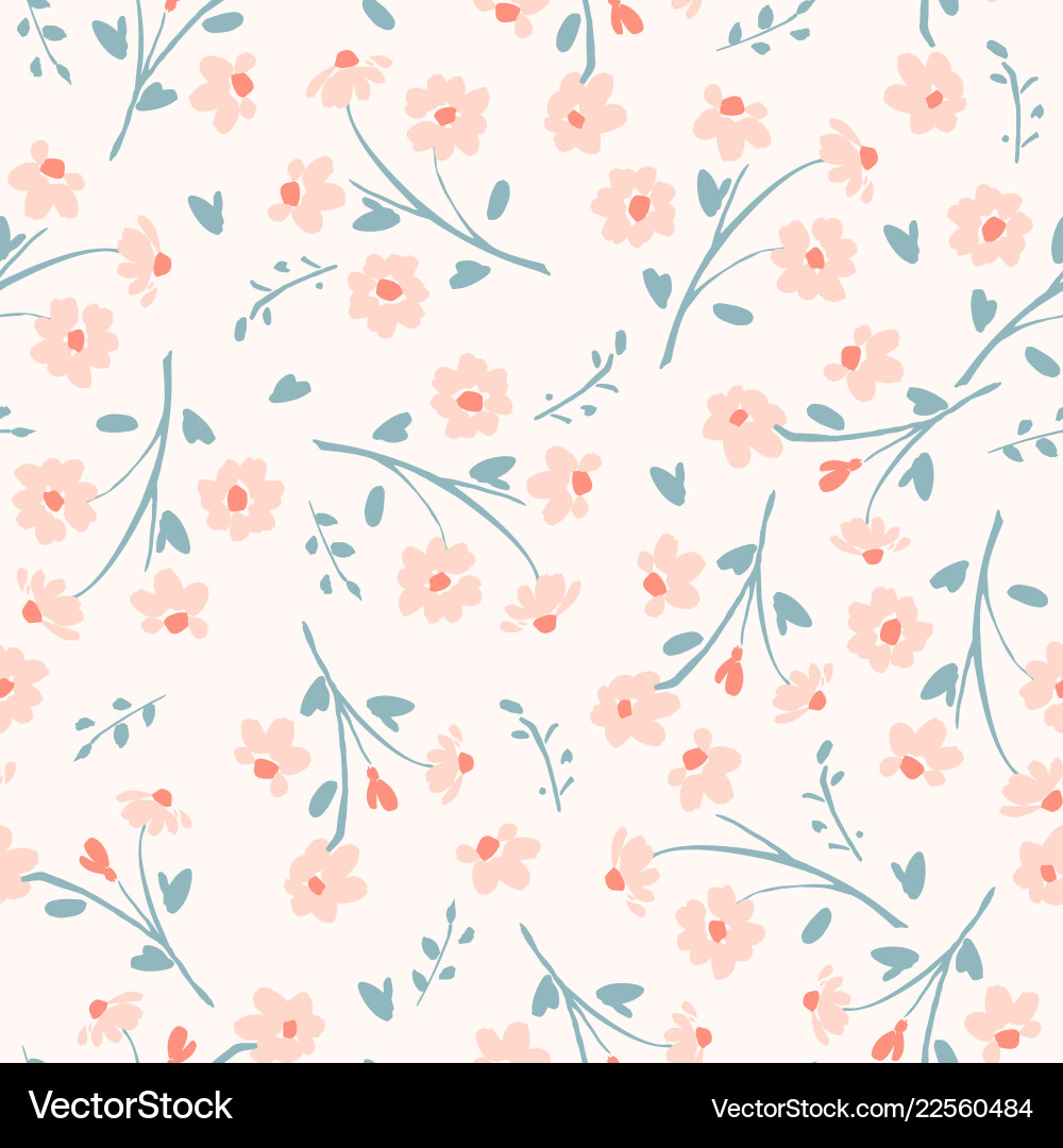 Floral abstract seamless pattern design Royalty Free Vector