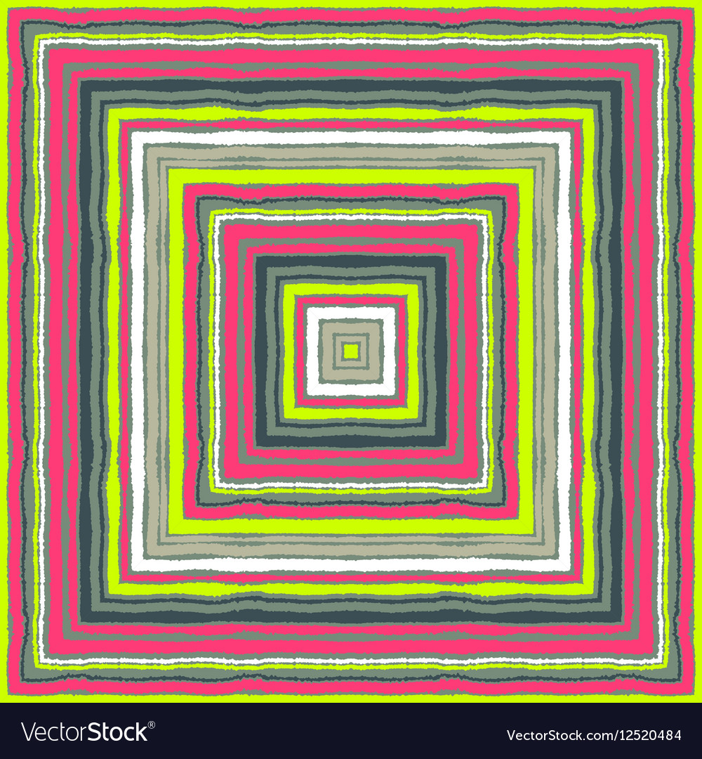 Striped rectangle pattern Square lines with torn Vector Image