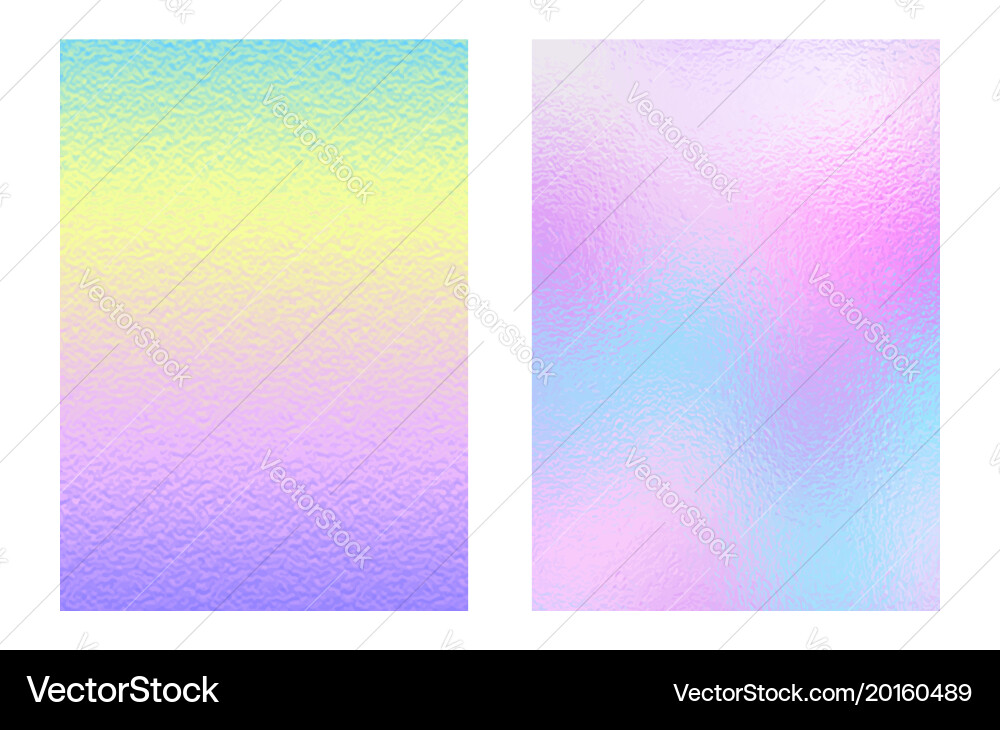 Set of holographic backgrounds Royalty Free Vector Image