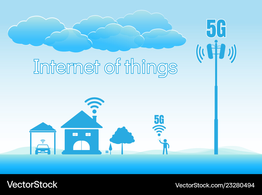 5g internet high speed concept internet of things Vector Image