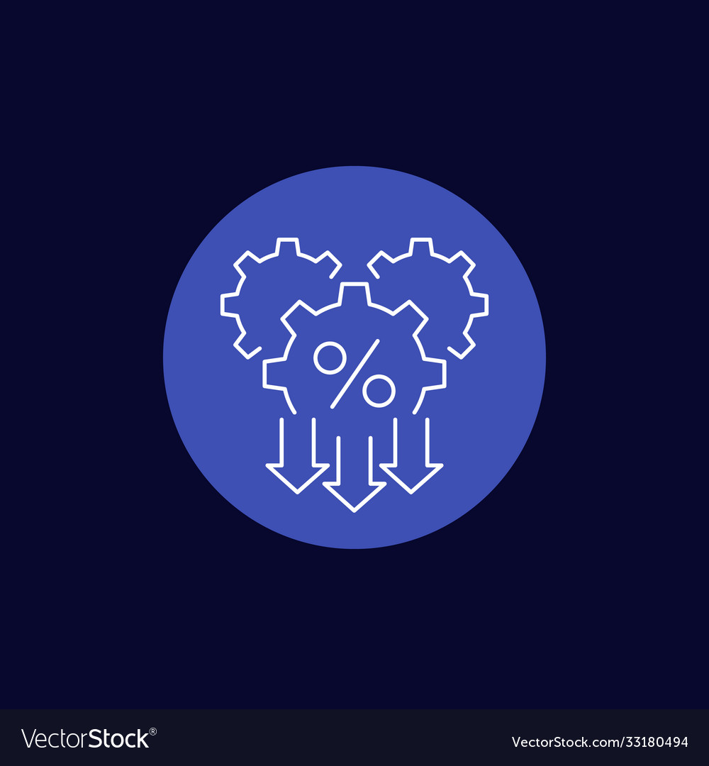 Cost optimization and efficiency linear icon Vector Image