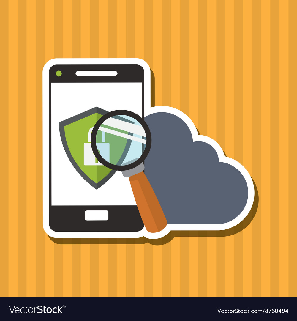 Cyber security antivirus design Royalty Free Vector Image