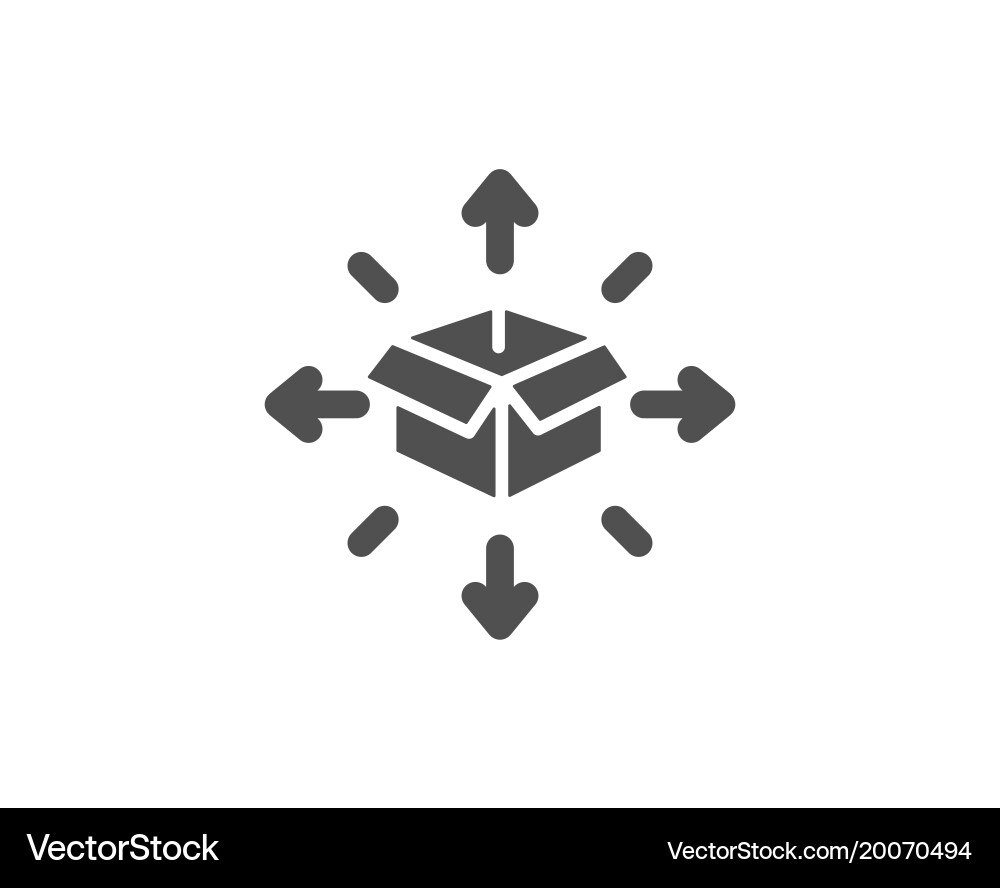 Parcel delivery simple icon logistics service Vector Image