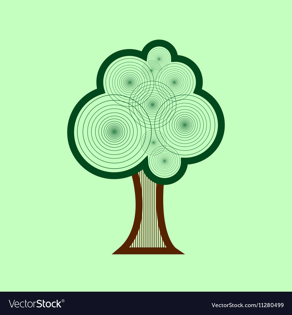 Isolated abstract tree Royalty Free Vector Image