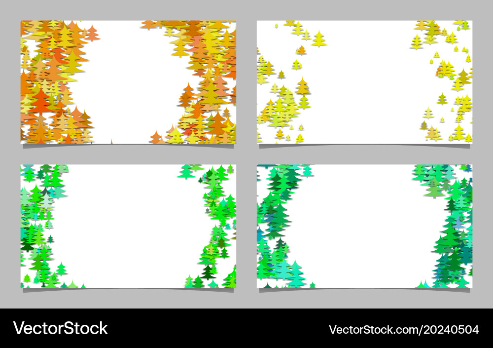 Abstract stylized pine tree design card Royalty Free Vector