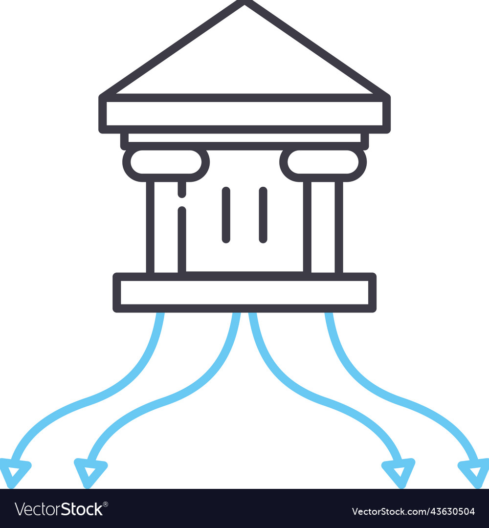 Banking merchant line icon outline symbol Vector Image Banking merchant line icon outline symbol Vector Image