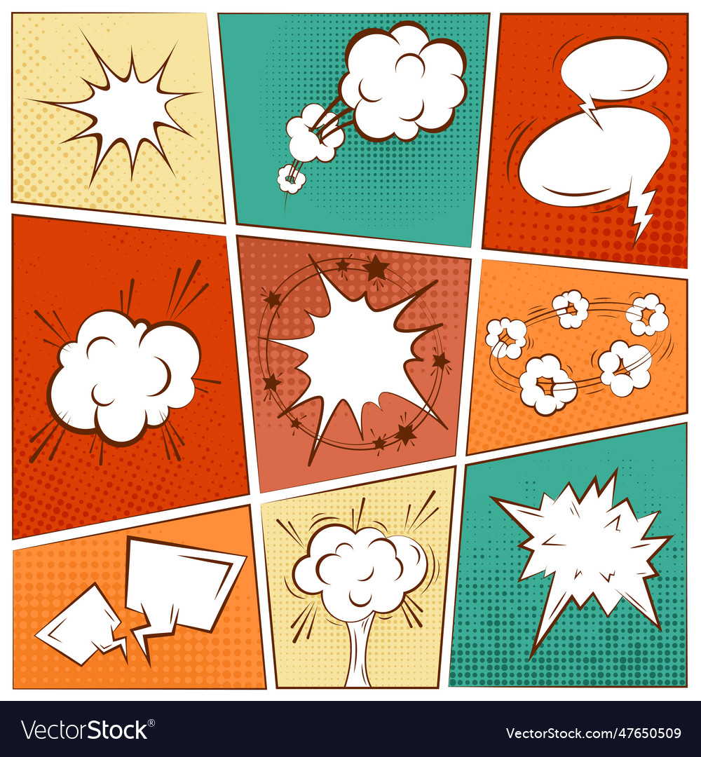 Comic text bubble blank Royalty Free Vector Image