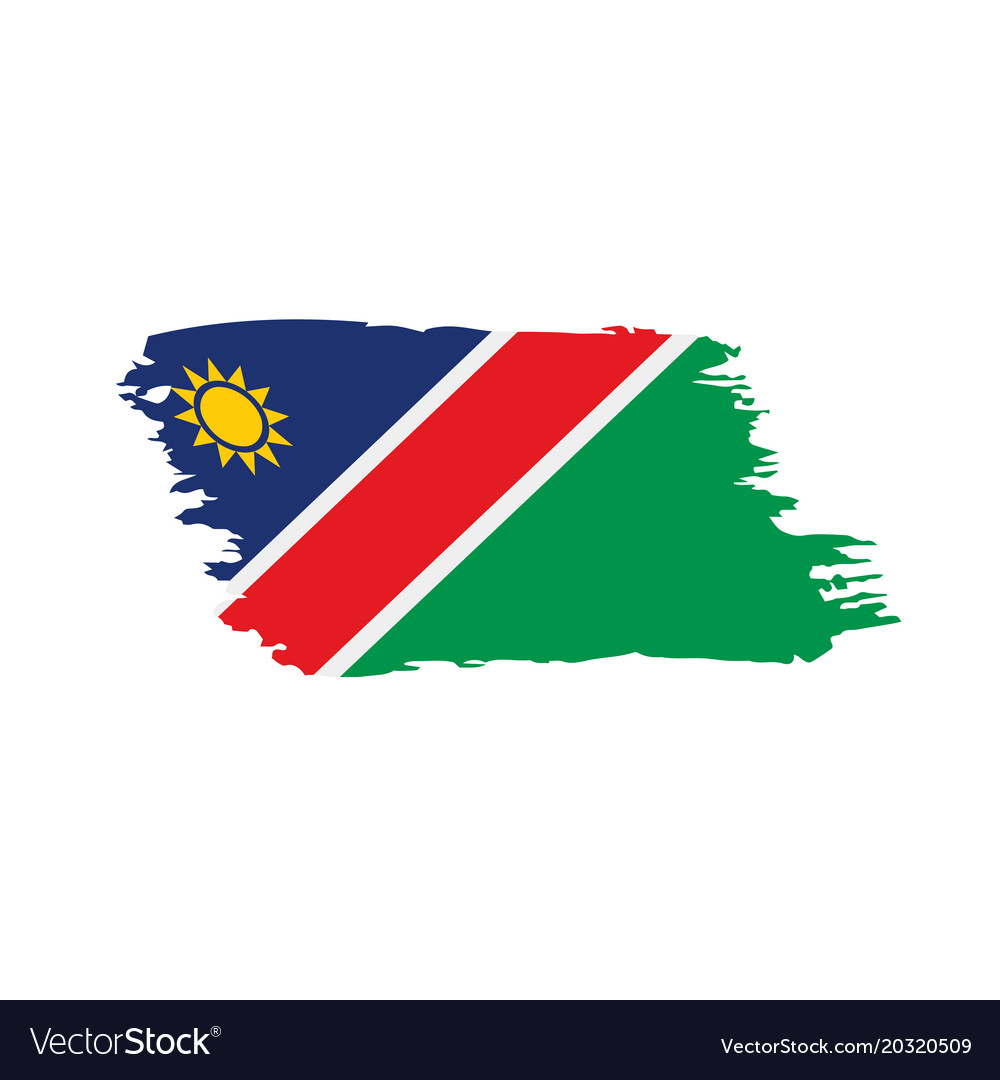Namibia flag Royalty Free Vector Image - VectorStock