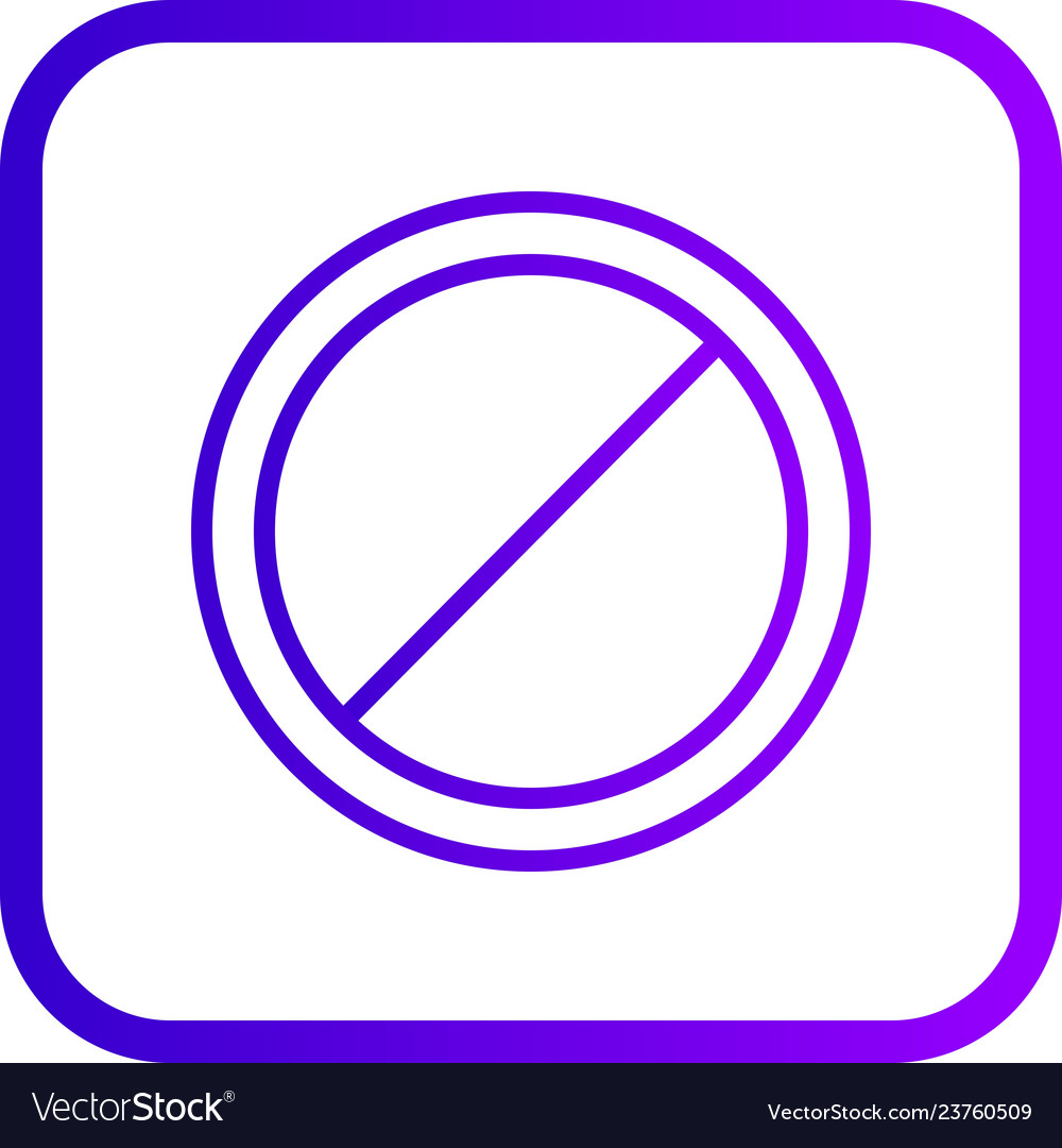 No entry icon Royalty Free Vector Image - VectorStock