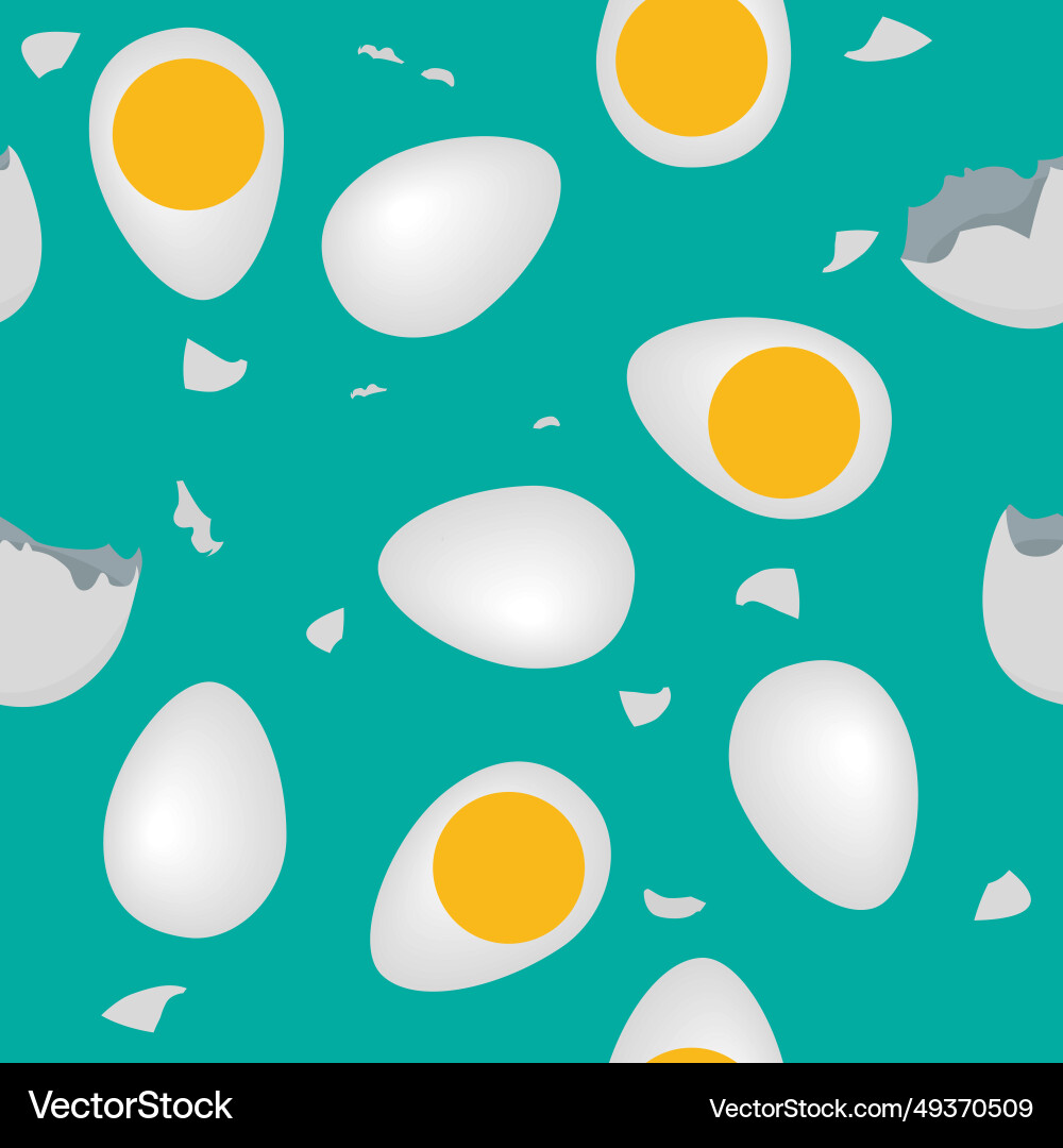 Seamless pattern chicken egg Royalty Free Vector Image