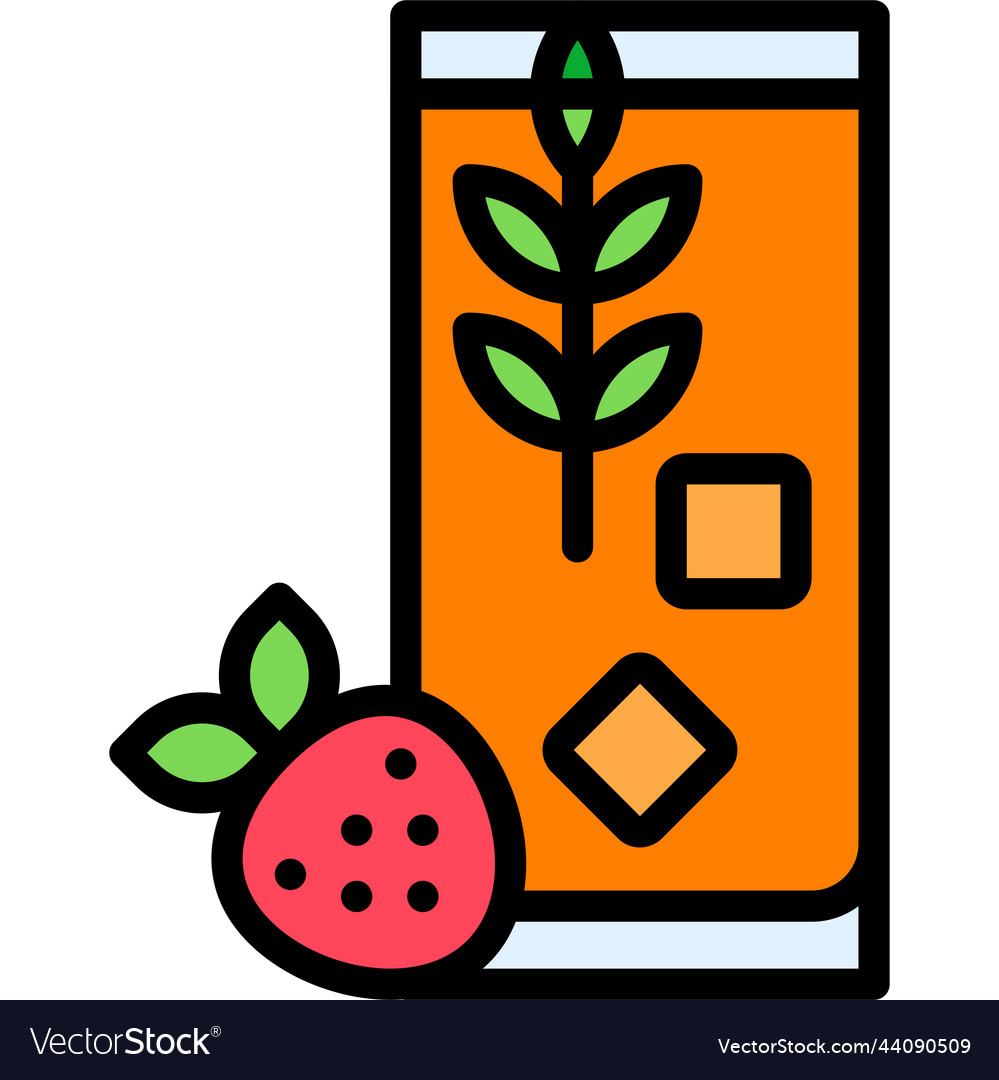 Zombie Cocktail Icon Alcoholic Mixed Drink Vector Image