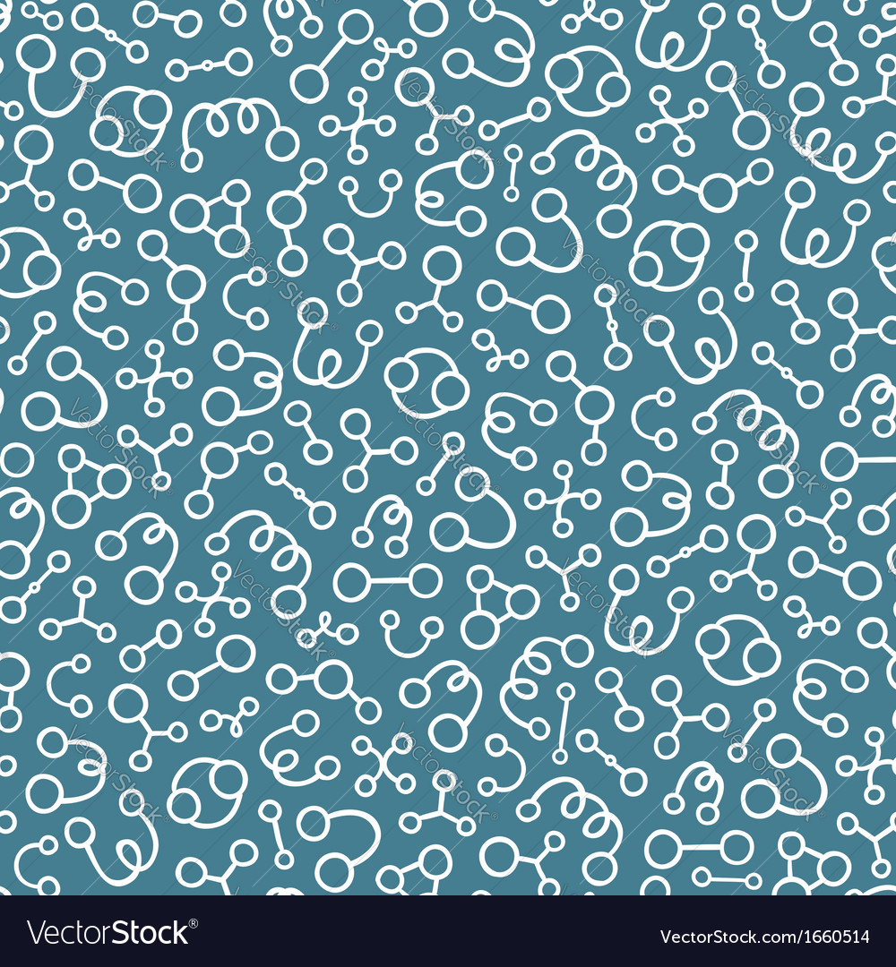 Abstract molecules pattern Royalty Free Vector Image