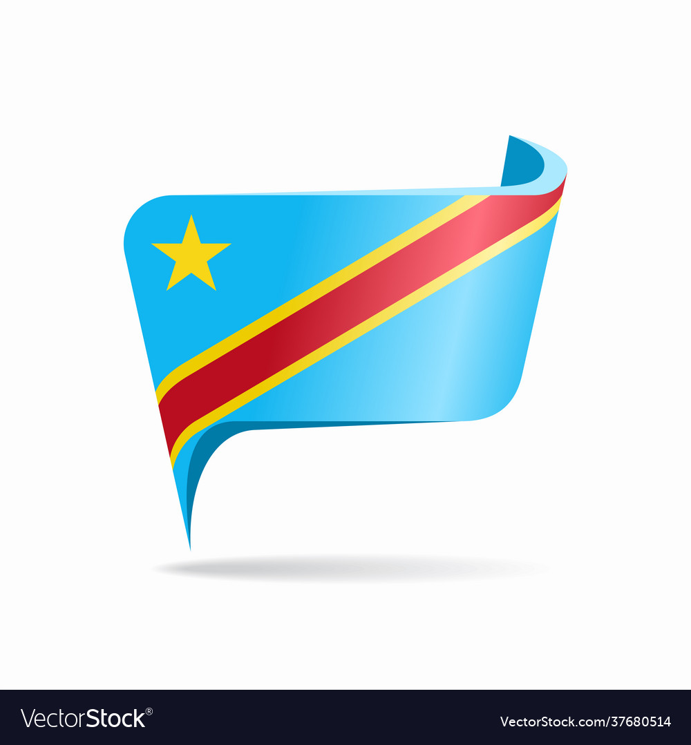 Congolese flag map pointer layout Royalty Free Vector Image