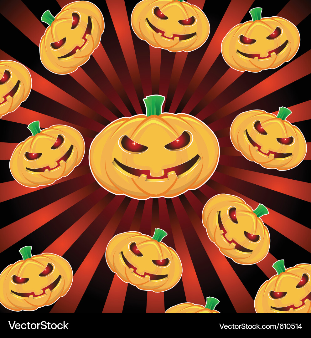Halloween pumpkins Royalty Free Vector Image - VectorStock