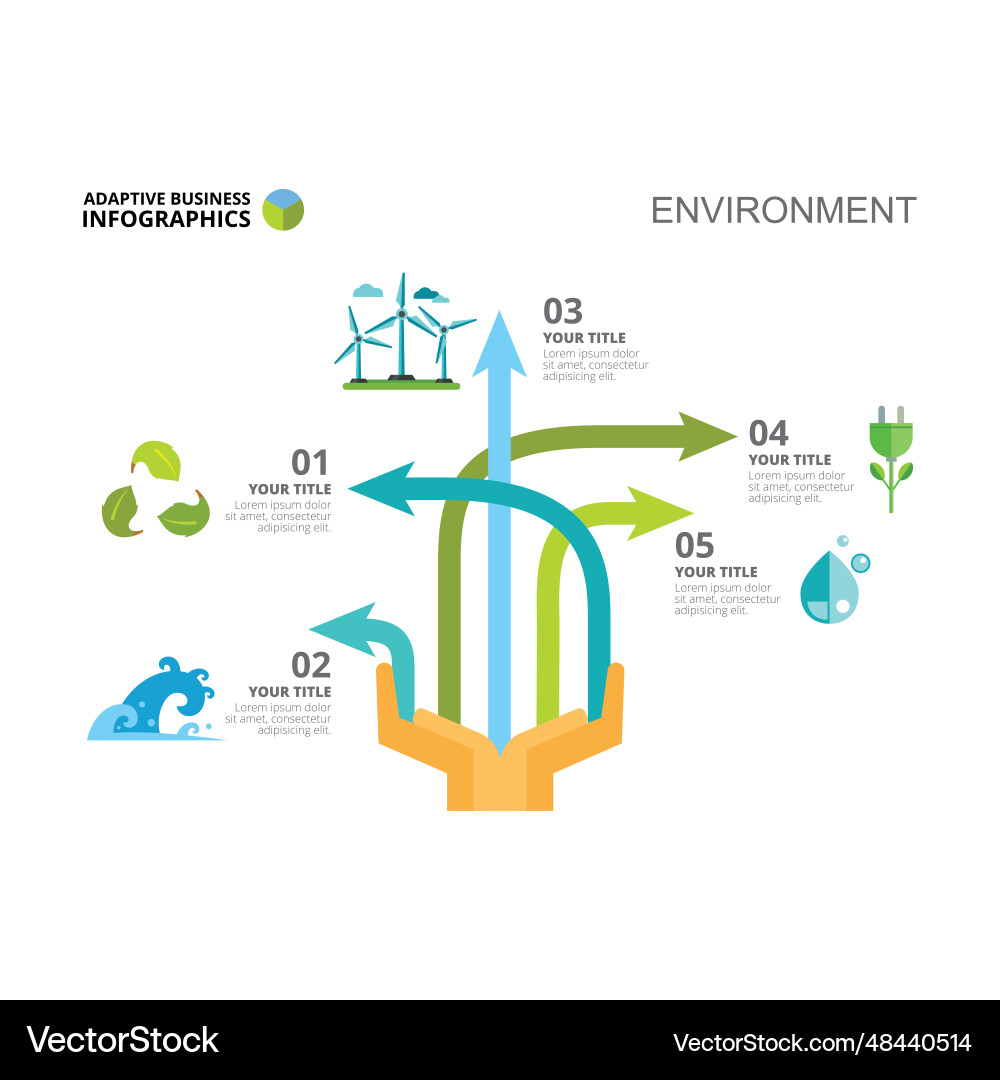 Infographic with eco-friendly elements Royalty Free Vector