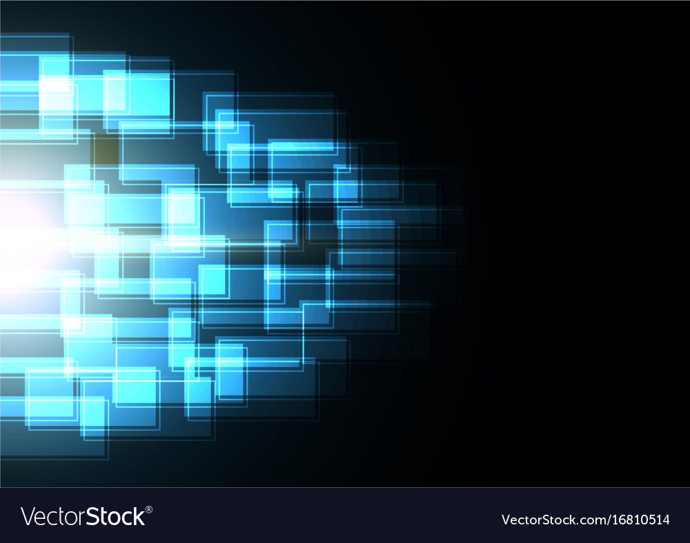 Technology future rectangle light stripe Vector Image