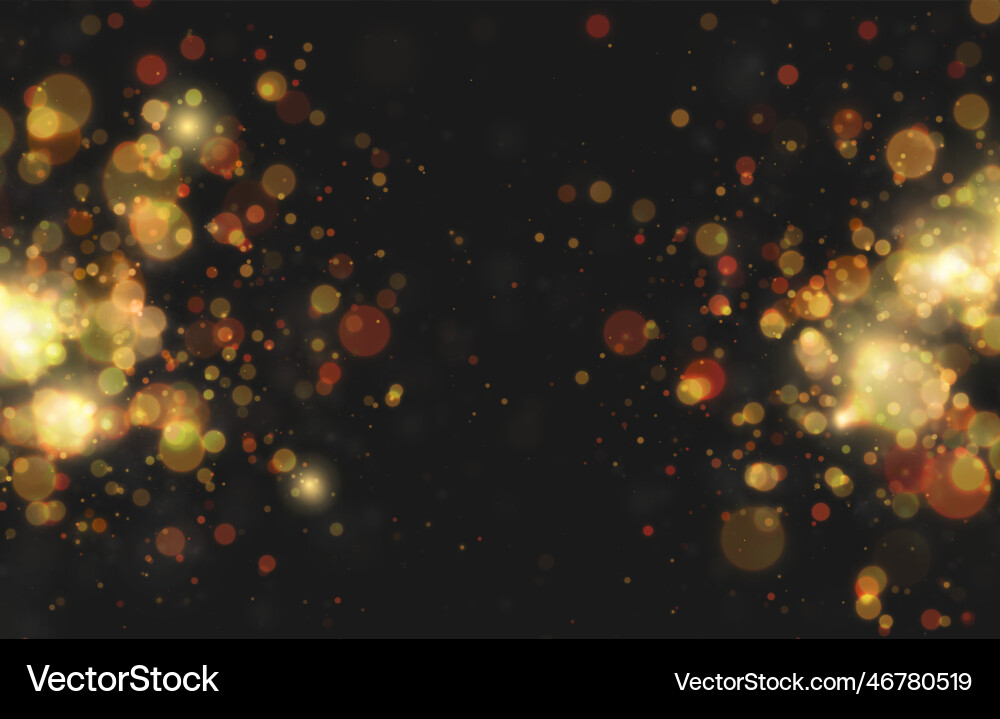 Bright golden lights Royalty Free Vector Image