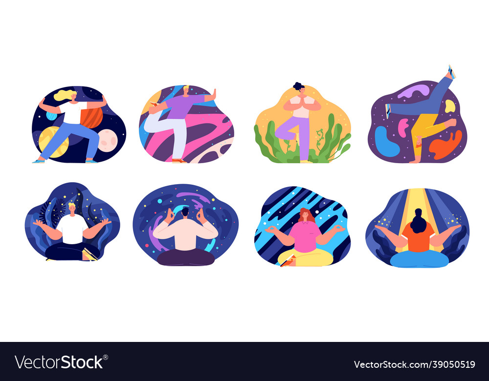 Creative mind process creativity characters Vector Image