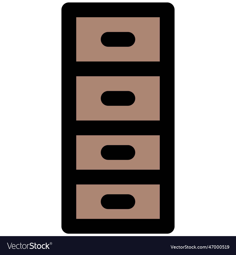 Filing cabinet for keeping essential documents Vector Image